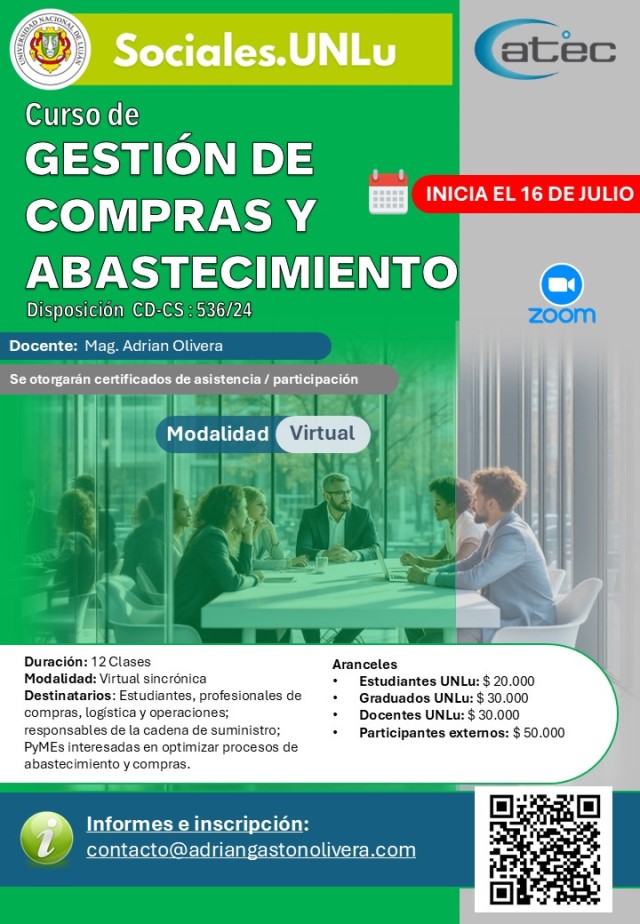 Ofrecen curso sobre gestión de compras y abastecimiento en empresas | Noticias UNLu